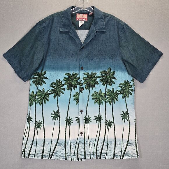 RJC | Shirts | Vintage Rjc Hawaiian Shirt Mens Sz Xl Teal White ...